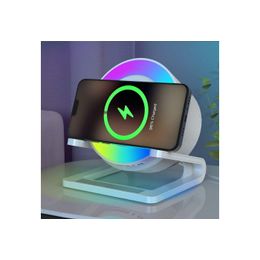 Powerwill Kabelloses Ladestation 5 in 1 Induktive Ladegerät Wireless Charger Wireless Charger (LED Nachttischlampe mit Ladefunktion 15W Wireless Charger