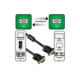 Hama 5m VGA-Kabel Monitor-Kabel HDD-Stecker vergoldet Video-Kabel