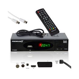 PremiumX FTA 530C DVB-C Kabel Receiver USB HDMI SCART Antennenkabel Kabel-Receiver