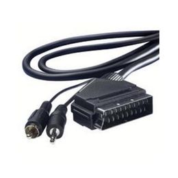 Vivanco Video + 3,5mm Klinken-Stecker auf Scart-Kabel Video-Adapter Scart