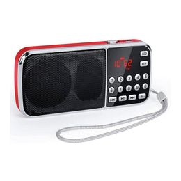 Gontence Kleines Radio, Kofferradio Heavy Bass Lautsprechern Radio (Digital Radio mit Batterie Wiederaufladbare