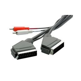 Vivanco Scart-Kabel mit Cinch-Kabel Audio-Abzweigung Audio-Kabel