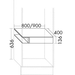 Burgbad Innnenschubkasten rc40 System PG2 136x900x400 Anthrazit Ultramatt, ACGX090RF5781 ACGX090RF5781