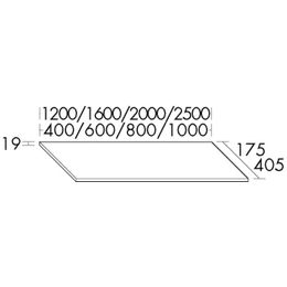 Burgbad Abdeckplatte rc40 System PG2 19x2504x175 Trend- oder RAL-Farbe HGL, APEW250F4033 APEW250F4033