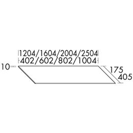 Burgbad Abdeckplatte rc40 System PG2 10x402x405 Dunkelgrau Hochglanz, APFN040F4012 APFN040F4012