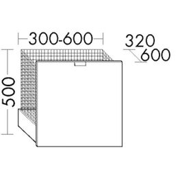 Burgbad Auszug rc40 System PG2 Breite: 300-600, Tiefe:320-600, H&ouml;he: 500mm Trend-/RAL-Farbe Ultrama AZAB001F5782