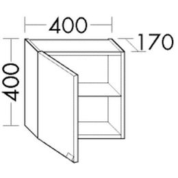 Burgbad Hängeschrank rc40 System PG1 400x400x170 Anthrazit Matt, OSCB040LF4026 OSCB040LF4026