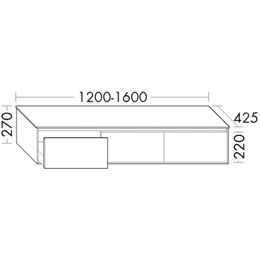 Burgbad Unterschrank rc40 270x1200x425 Lichtgrau Ultramatt, KOZC120F5760 KOZC120F5760