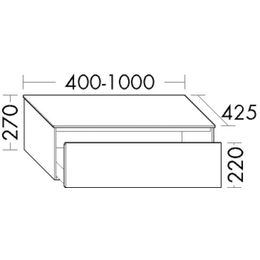 Burgbad Unterschrank rc40 270x1000x425 Weiß Ultramatt, KOZB100F5756 KOZB100F5756