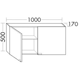 Burgbad Hängeschrank rc40 System PG1 500x800x170 Dunkelgrau Matt, OSCE080F4025 OSCE080F4025