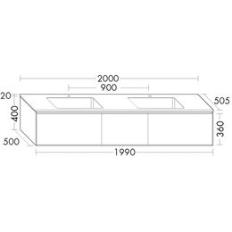Burgbad Mineralguss Waschtisch-Set rc40 Schilf Ultramatt/Alpinweiss, SGAN200F5759C0001 SGAN200F5759C0001