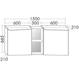 Burgbad Spiegelschrank Badu 665x1500x310 Eiche Dekor Rost, SFTY150F3968 SFTY150F3968