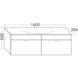 Burgbad Mineralguss Waschtisch-Set rc40 System PG2 Schilf Ultramatt/Wei&szlig; Velvet, SFYB160F5777C0037 SFYB160F5777C0037