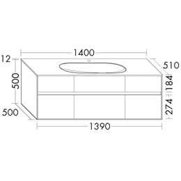 Burgbad Glas Waschtisch-Set rc40 Solitaire Matt Anthrazit Matt/Schilf Matt, SGAT160F4513A0067 SGAT160F4513A0067