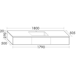 Burgbad Mineralguss Waschtisch-Set rc40 Solitaire Matt Schilf Matt/Alpinweiss, SGAJ180F4503C0001 SGAJ180F4503C0001