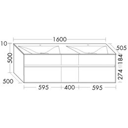 Burgbad Mineralguss Waschtisch-Set rc40 Grau Ultramatt/Wei&szlig; Velvet, SGAI160F5761C0037 SGAI160F5761C0037
