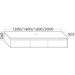 Burgbad Waschtischunterschrank rc40 Trend-/RAL-Farbe Ultramatt/li.grau Matt, SGBM200F5764A0126 SGBM200F5764A0126