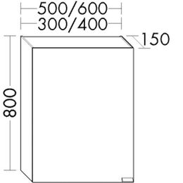 Burgbad Spiegelschrank rc40 800x600x150 Weiß Hochglanz, SPNI060RF4514 SPNI060RF4514