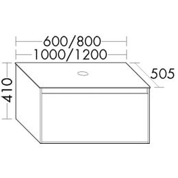 Burgbad Waschtischunterschrank rc40 Solitaire Matt Salbeigrau Matt/Lichtgrau Ultramatt, SGBW120F5963 SGBW120F5963A0336
