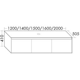 Burgbad Waschtischunterschrank rc40 Bambus Natur/Maple Natural, SGBY200F4607A0342 SGBY200F4607A0342