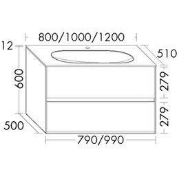 Burgbad Glas Waschtisch-Set rc40 Sand Ultramatt/Schilf Matt, SGKJ120F5757A0067 SGKJ120F5757A0067