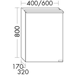 Burgbad Spiegelschrank rc40 800x600x170 Weiß Hochglanz, SPMP060LF4514 SPMP060LF4514