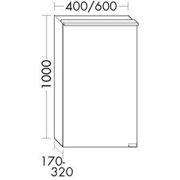 Burgbad Spiegelschrank rc40 Solitaire Matt 1000x400x170 Dunkelgrau Matt, SPMZ040LF4511 SPMZ040LF4511