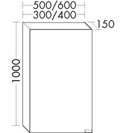 Burgbad Spiegelschrank rc40 System PG1 1000x400x150 Grau Matt, SPNN040RF4024 SPNN040RF4024