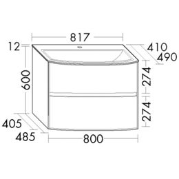 Burgbad Keramik Waschtisch-Set rc40 Solitaire Matt Sand Matt/Alpinweiss, SGKD082F4502C0001 SGKD082F4502C0001