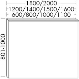 Burgbad Spiegel rc40 1000x600x40 Anthrazit Hochglanz, SIJB060F4527 SIJB060F4527