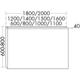 Burgbad Spiegel rc40 Solitaire Matt 800x1500x40 Dunkelgrau Matt, SIJA150F4511 SIJA150F4511