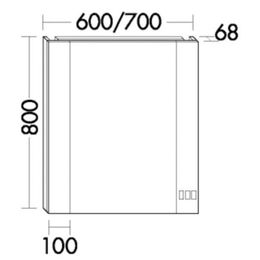 Burgbad Leuchtspiegel RL40 Light RL40 VC 800x600x68 Anthrazitgrau Matt, SIJT060F4952 SIJT060F4952