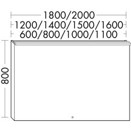 Burgbad Spiegel rc40 Solitaire Matt 800x1500x40 Weiß Matt, SIJW150F4500 SIJW150F4500