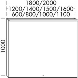 Burgbad Spiegel rc40 Solitaire Matt 1000x600x40 Schilf Matt, SIJX060F4503 SIJX060F4503