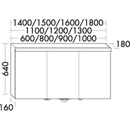 Burgbad Spiegelschrank Orell HGL 640x600x180 Wei&szlig; Ultramatt, SPRV060F5720 SPRV060F5720