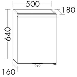 Burgbad Spiegelschrank Orell HGL 640x500x180 Wei&szlig; Hochglanz, SPRV050RF2656 SPRV050RF2656