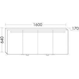 Burgbad Spiegelschrank Crono HGL 640x1600x170 Lichtgrau Ultramatt, SPSA160F5697 SPSA160F5697