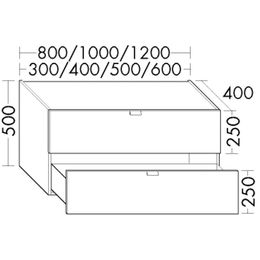 Burgbad Unterschrank rc40 System PG2 500x1000x400 Eiche Schwarz, USHZ100F4106 USHZ100F4106