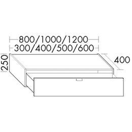 Burgbad Unterschrank rc40 System PG2 250x600x400 Eiche Schwarz, USHV060F4106 USHV060F4106