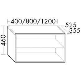 Burgbad Regal Cube PG1 460x800x525 Nussbaum Dekor Samt, USIG080F3787 USIG080F3787
