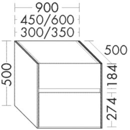 Burgbad Unterschrank zu Konsolenplatte rc40 S. H 500x350x500 Dunkelgrau Ultramatt, USIZ035RF5762 USIZ035RF5762