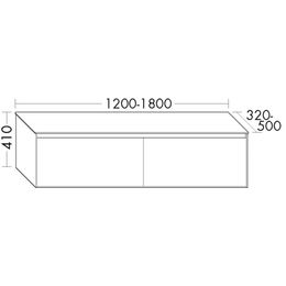 Burgbad Unterschrank rc40 Wei&szlig; Hochglanz/Dunkelgrau Matt, USHN180F4514A0109 USHN180F4514A0109