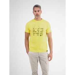 Lerros Damen Lerros T-Shirt &raquo;Lerros T-Shirt, Graphic Print&laquo; gelb S