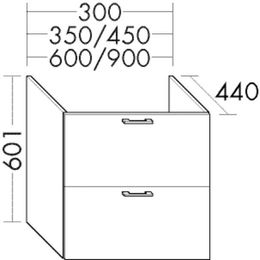 Burgbad Unterschrank zu M3 Sys30 PG3 Diago 601x600x440 Salbeigrau Matt, WVEP060F5966 WVEP060F5966