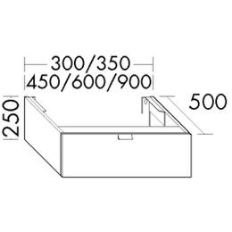 Burgbad Unterschrank rc40 System PG2 250x600x500 Maple Natural, WWNY060F4116 WWNY060F4116