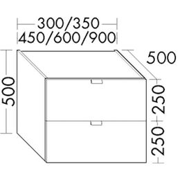 Burgbad Unterschrank rc40 System PG2 500x600x500 Eiche Schwarz, WWNK060F4106 WWNK060F4106