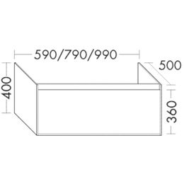 Burgbad Waschtischunterschrank zu Konsolenplatte rc40 400x790x500 Bambus Natur, WWZN079F4607 WWZN079F4607
