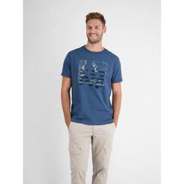 Lerros T-Shirt &raquo;T-Shirt, Graphic Print&laquo; STORM BLUE S S Gerippter Rundhalsausschnitt