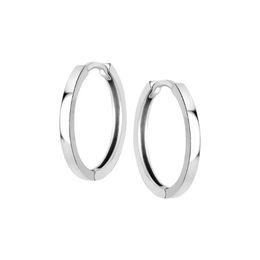 dKeniz Paar Creolen »925-Sterling Silber rhodiniert Glänzend 1, 8cm« weiß one-size Moderne Creolen aus 925/- Sterling Silber rhodiniert