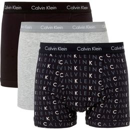 Calvin Klein Cotton Stretch Pants kurz, Logo-Bund, 3er Pack, für Herren, grau, XL